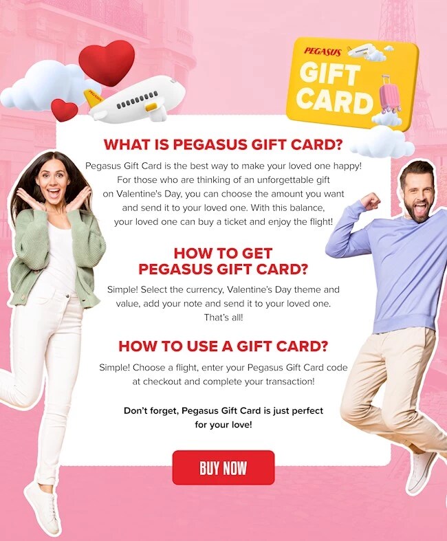 Flight & Travel E-Gift Card | Pegasus Airlines